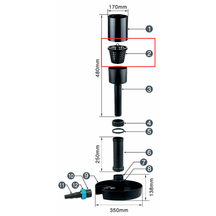 All Pond Solutions Pond Water Surface Skimmer PONDSKIM-1 - Skimmer Bas ...