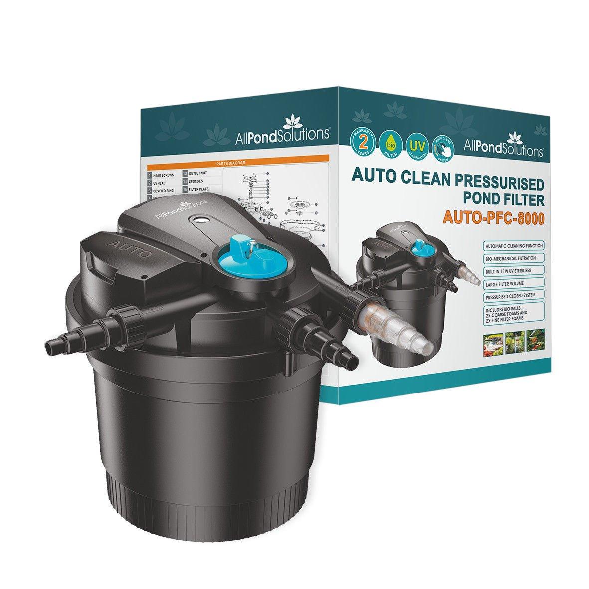 8000L Auto Cleaning Pressurised Pond Filter AllPondSolutions AUTO-PFC-8000